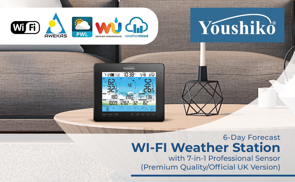 Youshiko YC9475 official 2022 UK Version , 6-Day Forecast WI-FI weather ... Youshiko YC9475 official 2022 UK Version , 6-Day Forecast WI-FI weather ...