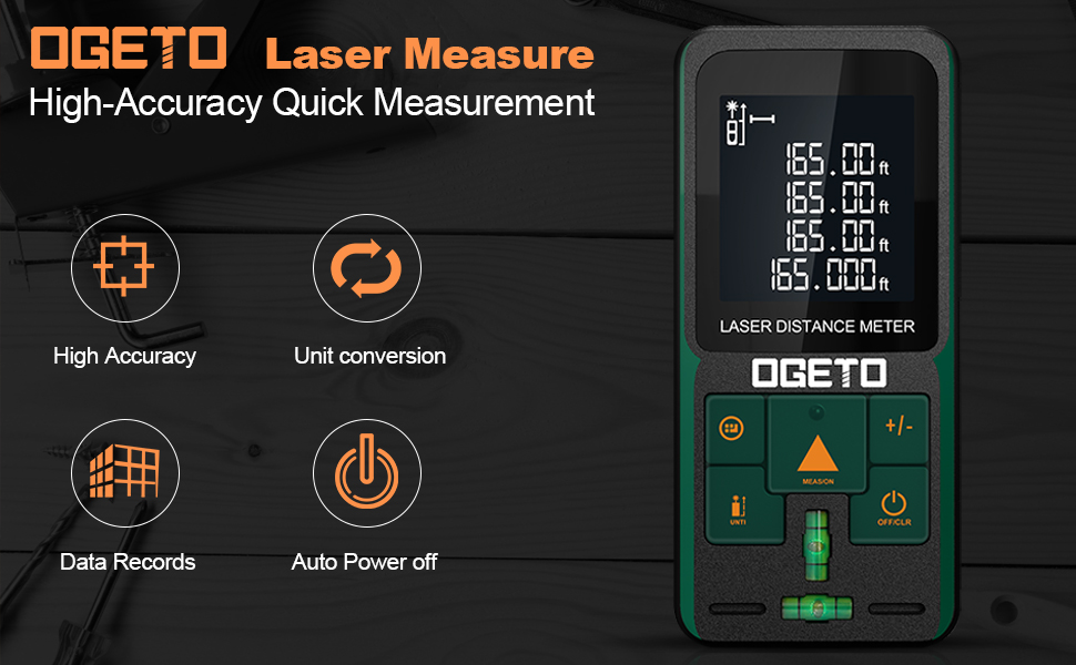 Laser Measure,OGETO Laser Distance Meter Device - Keystone 4