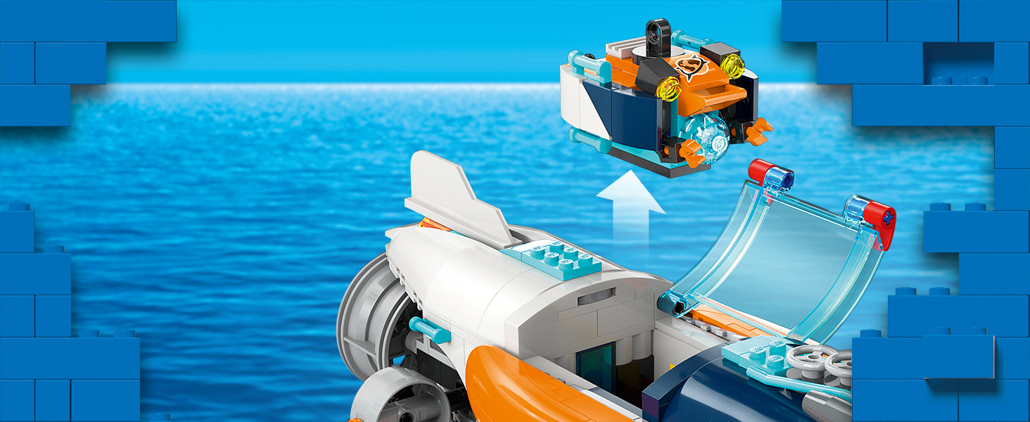 LEGO 60379 City Deep-Sea Explorer Submarine Toy, Underwater - Keystone 4