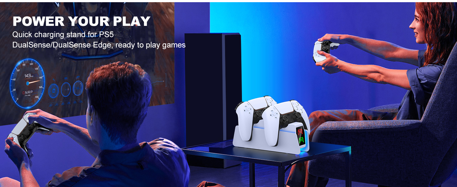 HASACOOL PS5 Charging Station, 2H Fast PS5 Controller - Keystone 4