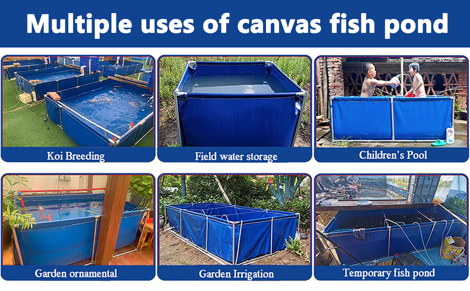 Pounjsd Canvas Frame Fish Pond, Pool Above Ground Canvas - Keystone 4