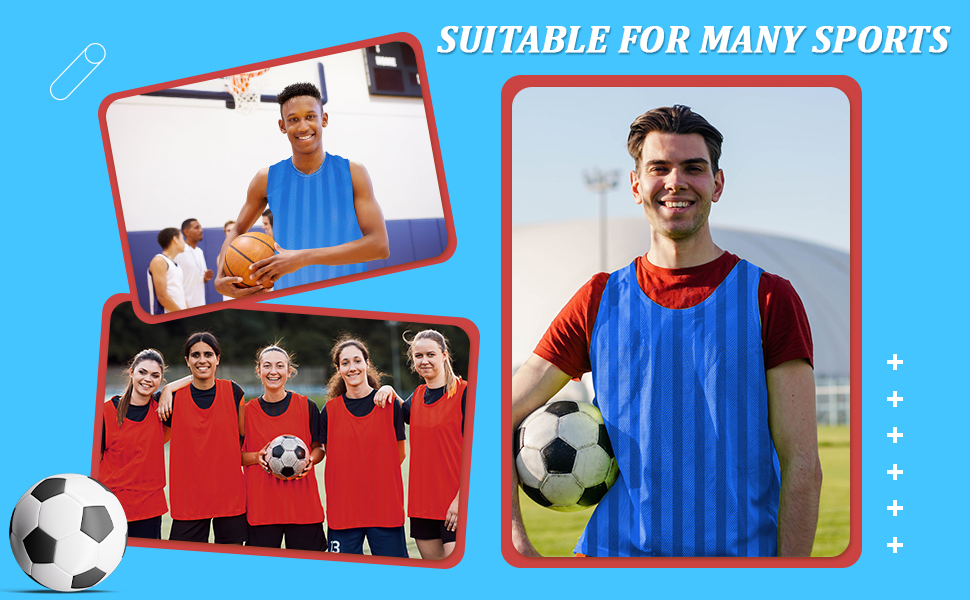 12 Pack Football Bibs, 1-6 Numbered Scrimmage Training - Keystone 4